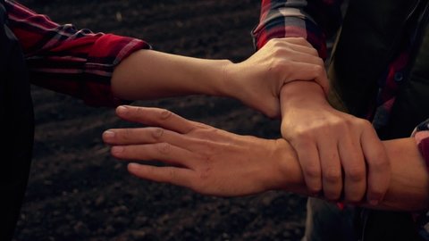 Teamwork Farmers Field Hands Dedicated Employees Stock Footage Video ...