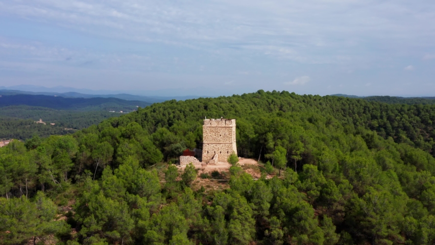 beautiful historic european stone watchtower middle Stock Footage Video ...