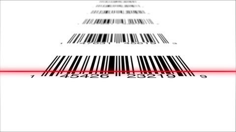 Seamless Universal Product Codes Barcode Scanner Stock Footage Video ...