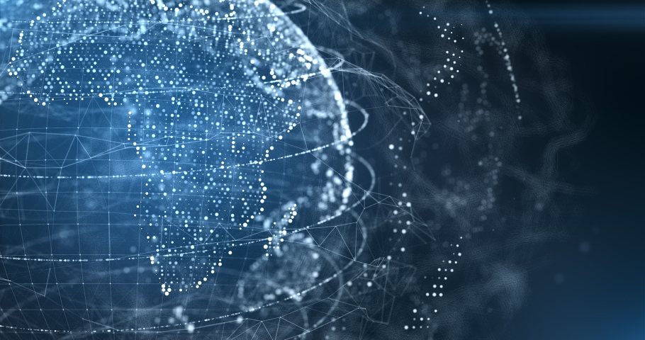 3d earth big data blue digital Stock Footage Video (100% Royalty-free ...