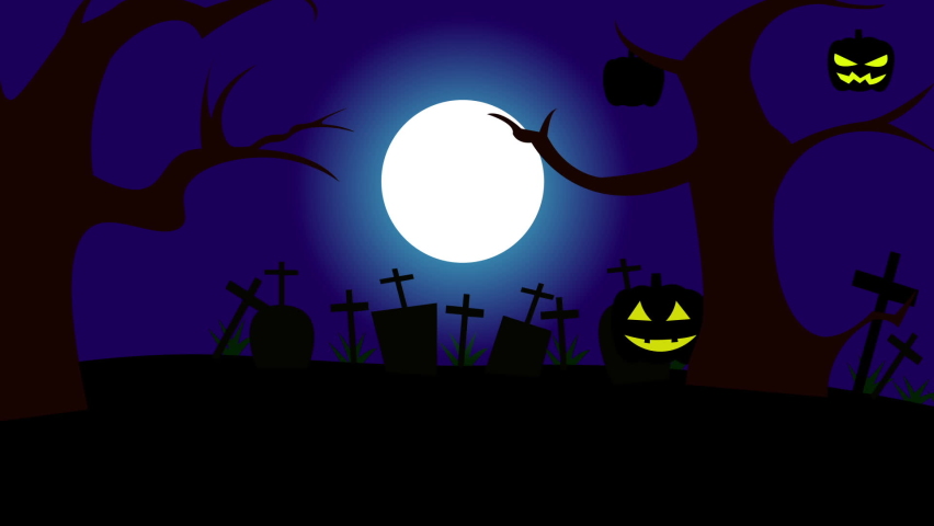 halloween background shortcut animation 2d Stock Footage Video (100% ...