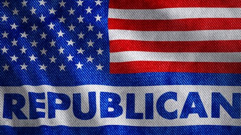 Republican Party Patriotic Flag Animated Background Stock Footage Video ...