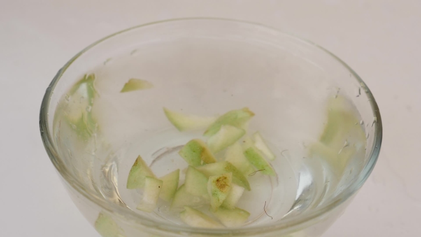 macro shot dropping dissect guava fruit Stock Footage Video (100% ...