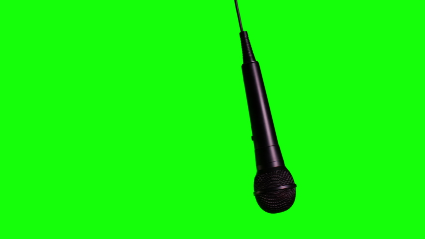 microphone hanging on green screen Stock Footage Video (100% Royalty ...