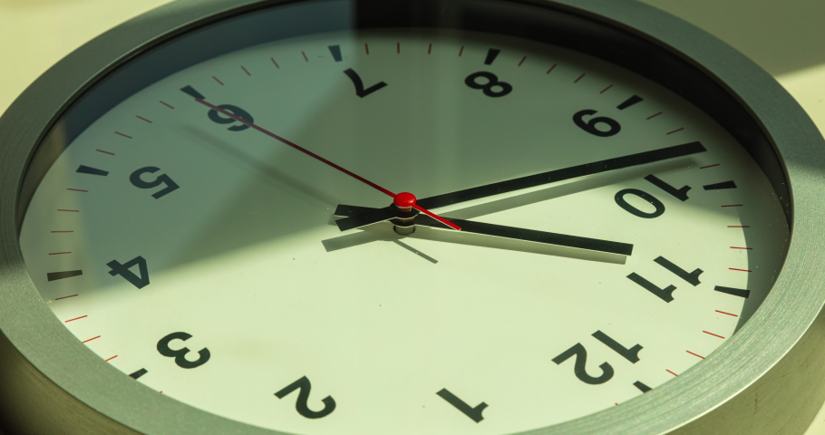Wall Clock Show the Running Stock Footage Video (100% Royalty-free ...
