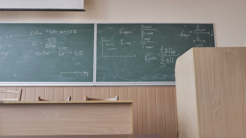 Study Room with Rostrum, Teachers Stock Footage Video (100% Royalty ...
