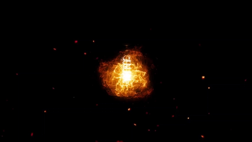 Fire Ball Glowing On Light Stock Footage Video (100% Royalty-free ...