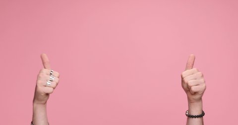 Two Hands Pointing Each Other Giving Stock Footage Video (100% Royalty ...