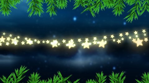 Animation Christmas Fairy Lights Fir Tree Stock Footage Video (100% ...