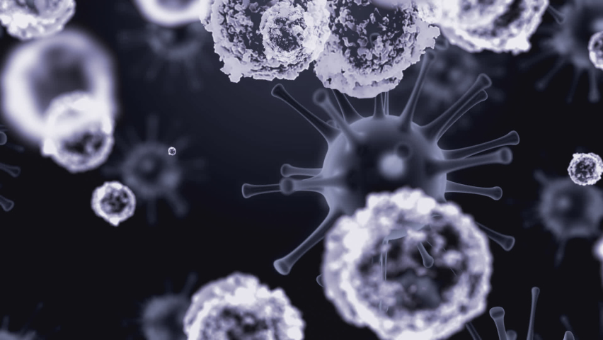 Virus, Bacteria and Dust Together Stock Footage Video (100% Royalty ...