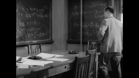 Circa 1954 Physicist Hideki Yukawa Works Stock Footage Video (100% ...