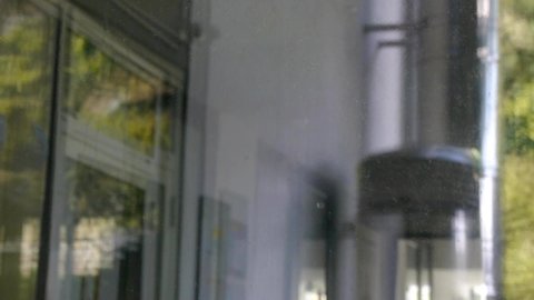 Hand Smears Red Paint On Window Stock Footage Video (100% Royalty-free ...