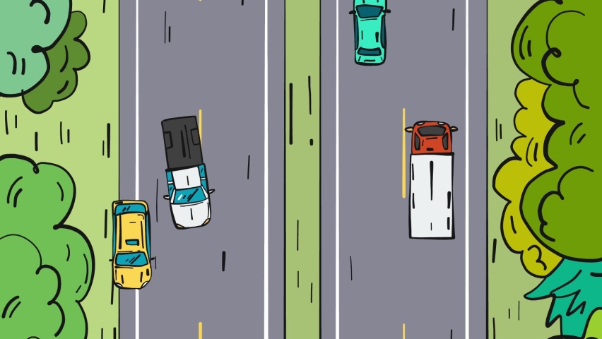 Cartoon Road Crossing Stock Video Footage - 4K and HD Video Clips ...