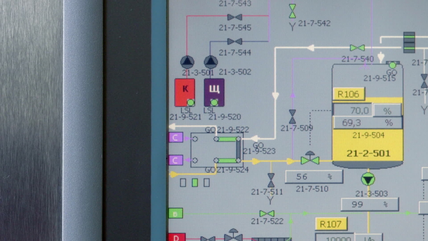 industrial production line modern factory computer Stock Footage Video ...