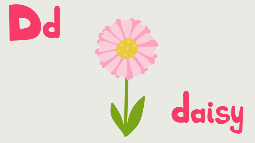 animated daisy letter d video about Stock Footage Video (100% Royalty ...