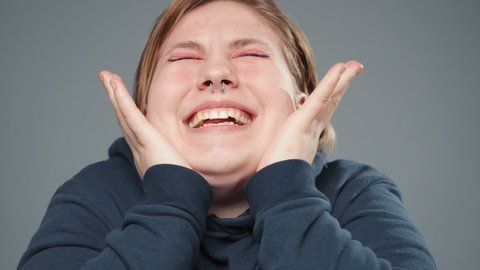 Video Happy Stout Woman Portrait Stock Footage Video (100% Royalty-free ...