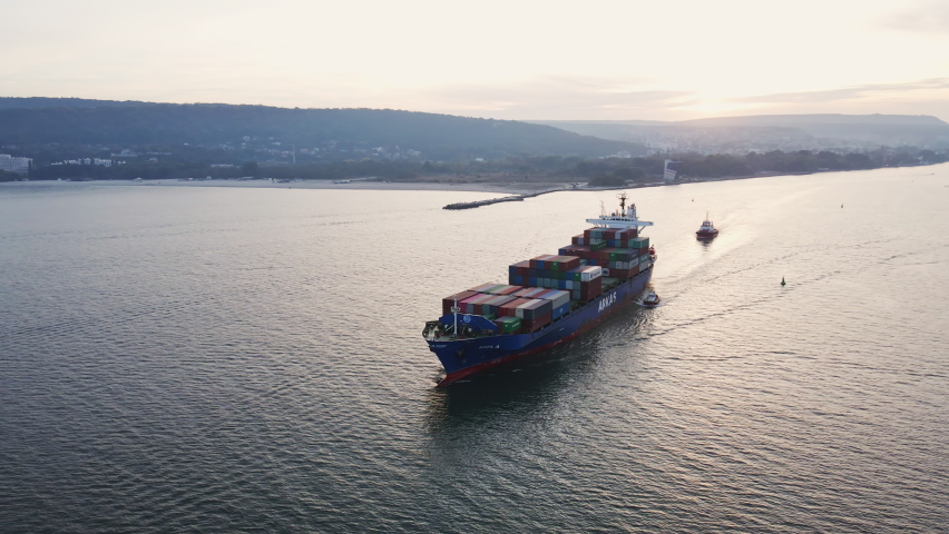 arkas container ship cargo port varna Stock Footage Video (100% Royalty ...