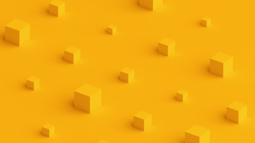 abstract 3d render yellow geometric background Stock Footage Video (100 ...