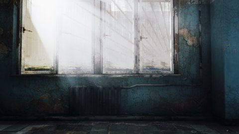 Corridor Abandoned Hospital Debris Dust On Stock Footage Video (100% ...