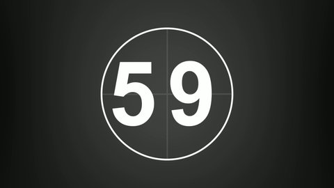60 Second Countdown Flip Clock Counts Stock Footage Video (100% Royalty ...