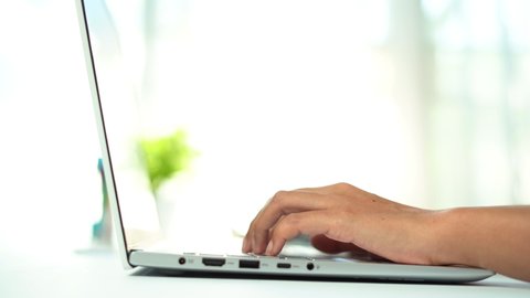 Young Woman Hands Typing Keyboard On Stock Footage Video (100% Royalty ...