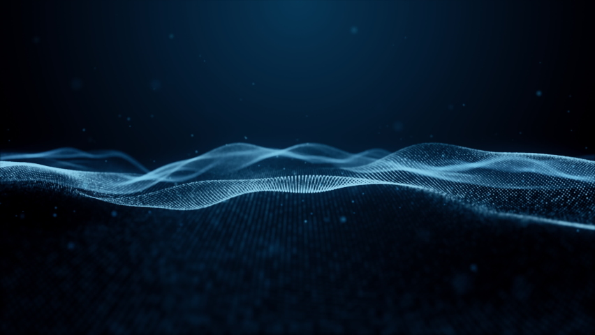 abstract digital particle wave lights background Stock Footage Video ...