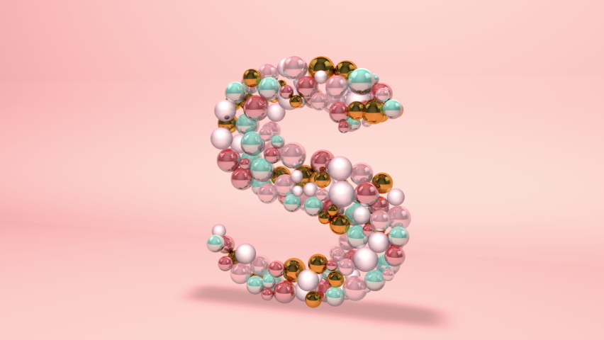 Letter S Made of Beads, Stock Footage Video (100% Royalty-free ...