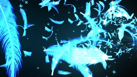 Glow Shiny Feather Particle Loop Animation Stock Footage Video (100% ...