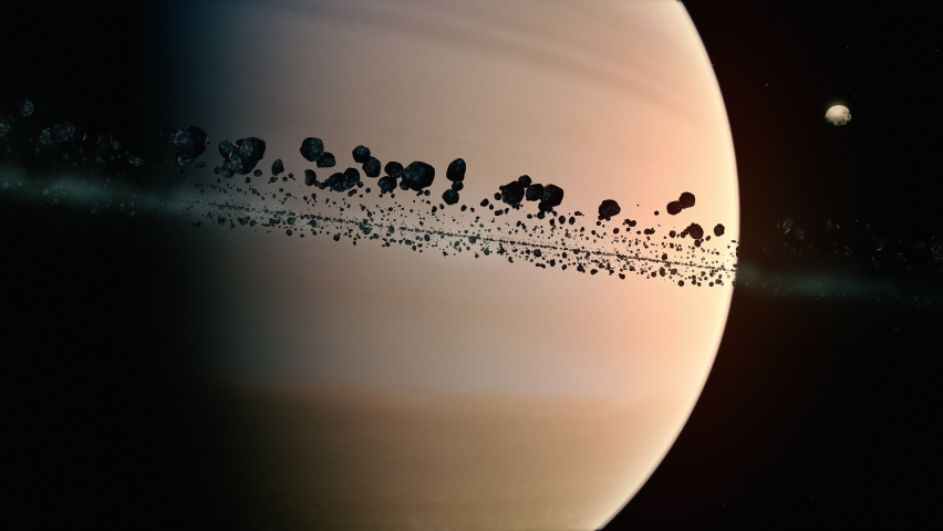 saturn planet number five solar system Stock Footage Video (100% ...