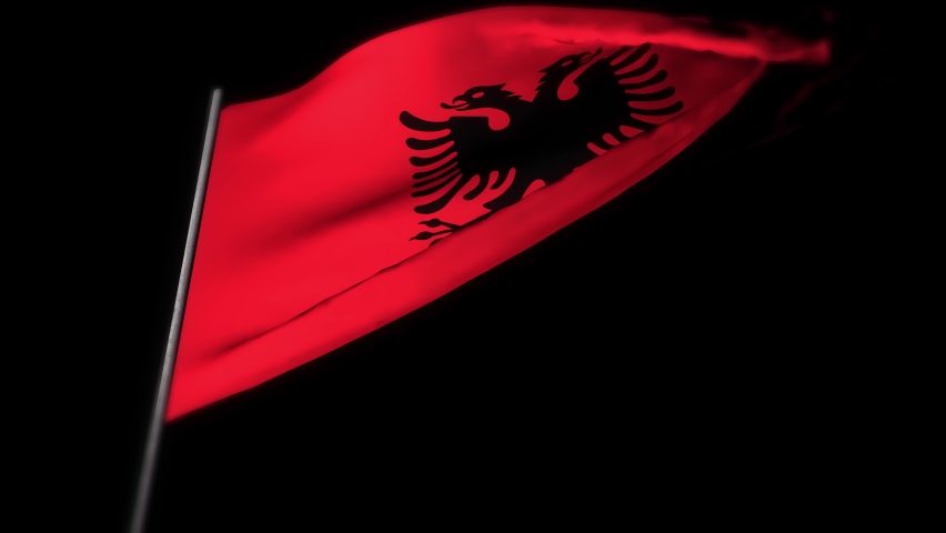 national flag alb albania Stock Footage Video (100% Royalty-free ...