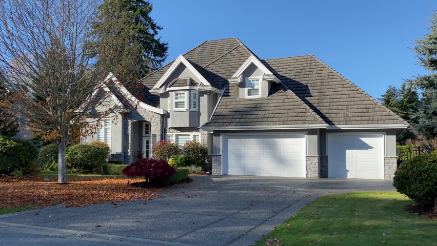 houses fall foliage suburb vancouver still Stock Footage Video (100% ...