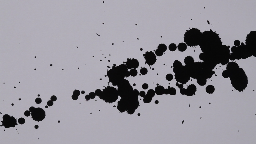 ink runs blots effect transparent abstract Stock Footage Video (100% ...