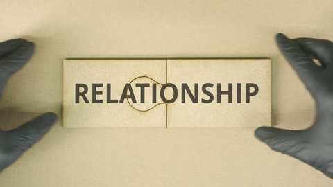 Completing Jigsaw Puzzle Relationship Text Stock Footage Video (100% ...