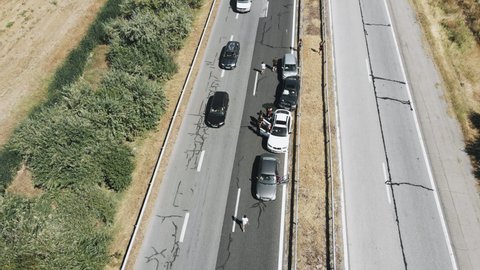 Large Highway Congestion Due Serious Car Stock Footage Video (100% ...