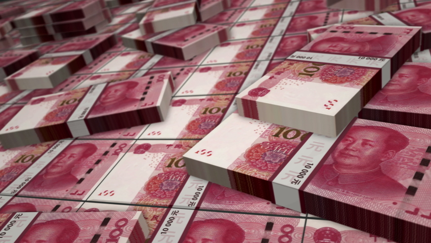 chinese yuan banknote bundle loop 100 Stock Footage Video (100% Royalty ...