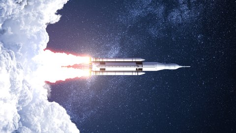 Vertical Video Heavy Rocket Launch Slow Stock Footage Video (100% Royalty-free) 1062241597 ...
