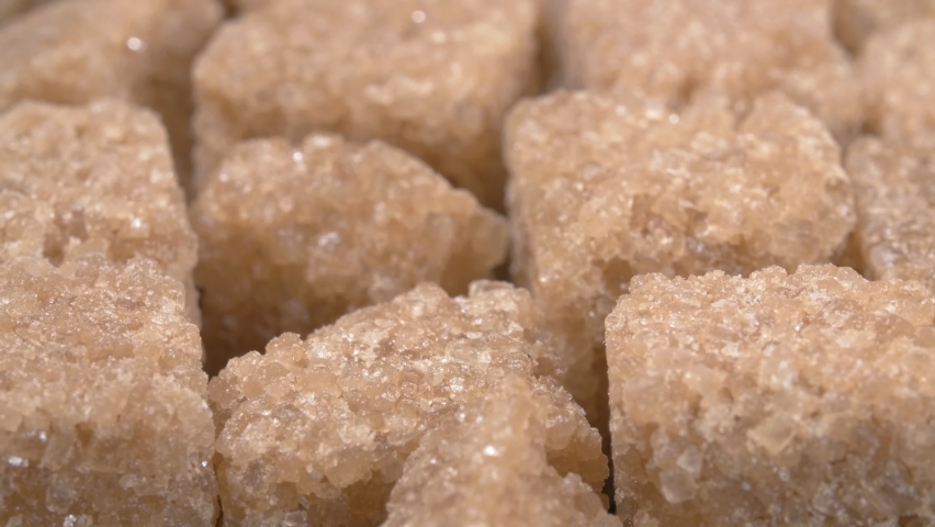 sugar lumpy close-up brown cubes Stock Footage Video (100% Royalty-free ...