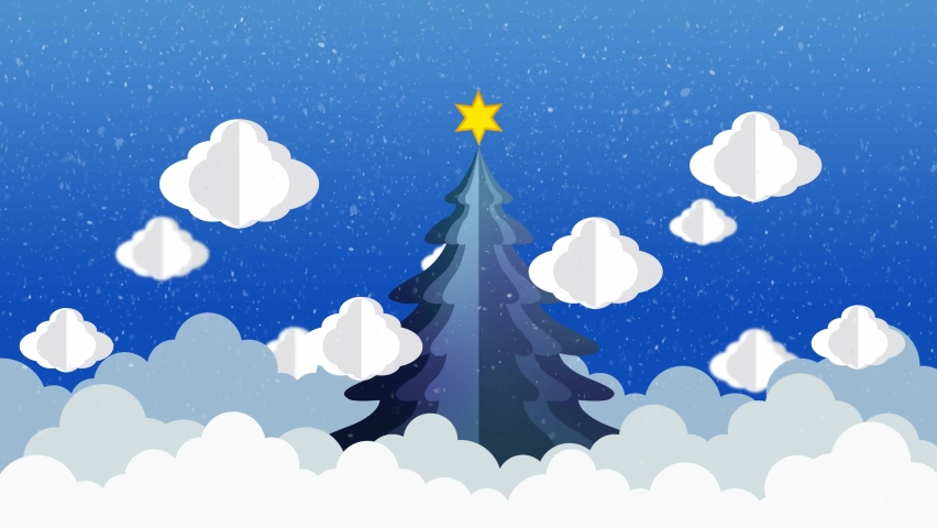 beautiful christmas tree snow loop animation Stock Footage Video (100% ...