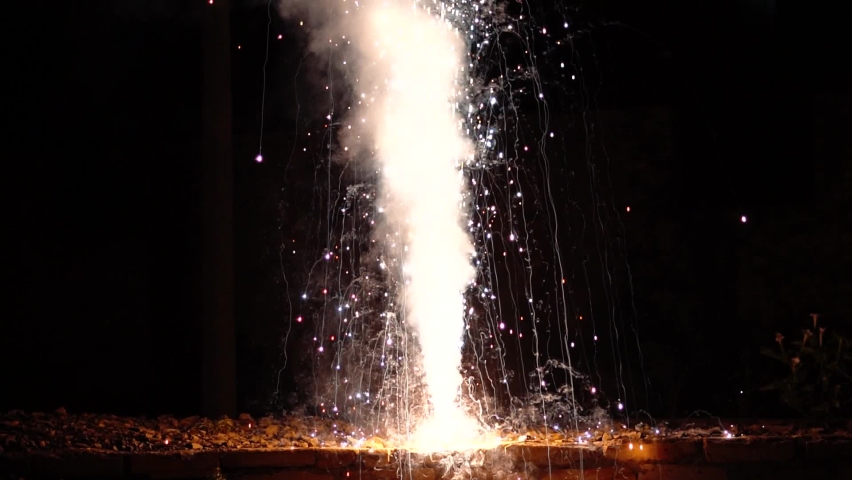 slow motion shot flower pot firecracker Stock Footage Video (100% ...