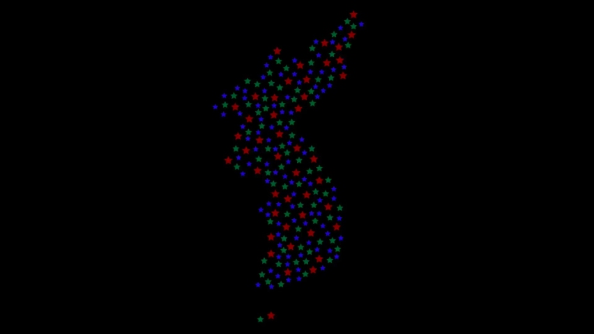 korean map background colored stars different Stock Footage Video (100% ...