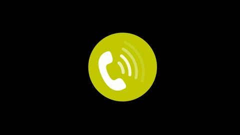 Incoming Call Template Animation On Black Stock Footage Video (100% ...