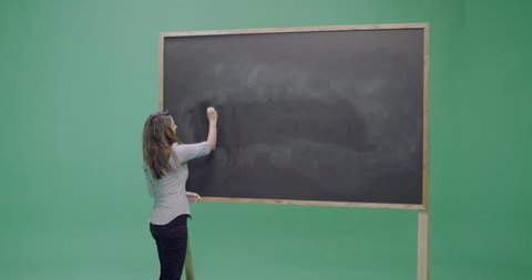 Studio Slow Motion Green Screen Young Stock Footage Video (100% Royalty ...