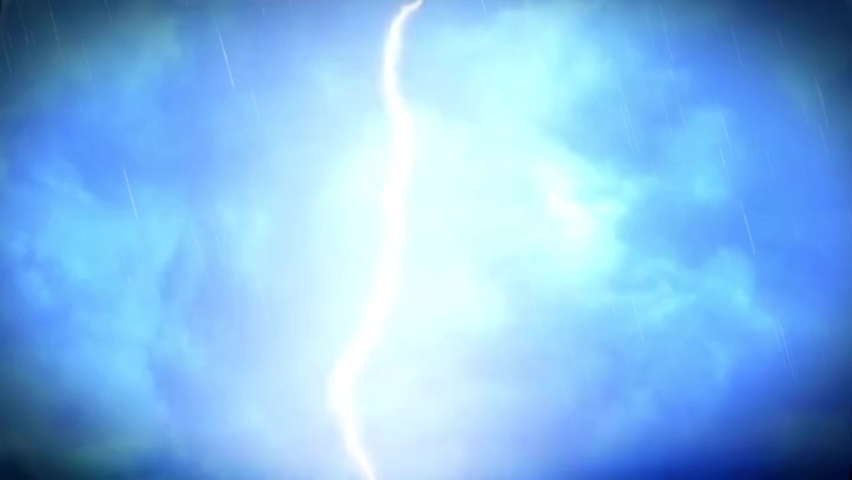 Lightning Strikes Rain Falling 4k Stock Footage Video (100% Royalty ...