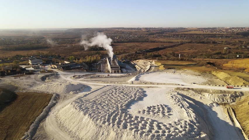 Factory for Processing Chalk in Stock Footage Video (100% Royalty-free ...