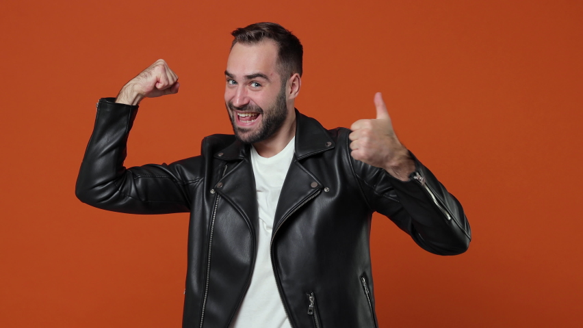 Leather Jacket Muscle Man Stock Video Footage - 4K and HD Video Clips ...
