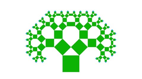 Pythagoras Tree Animation Pythagorean Theorem Graphic Stock Footage ...