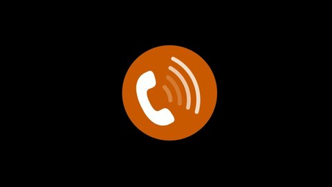 Incoming Call Template Animation On Black Stock Footage Video (100% ...