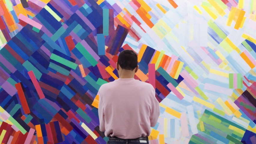 Man Painting Behind Stock Video Footage - 4K and HD Video Clips ...