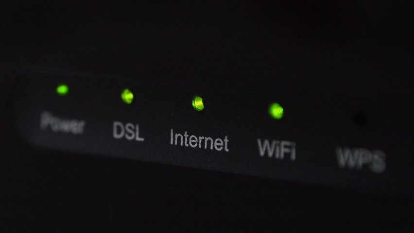 flashing internet wifi lights on working Stock Footage Video (100% ...