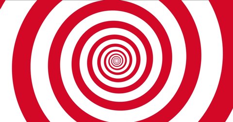 Animated White Hypnotic Spiral On Red Stock Footage Video (100% Royalty ...